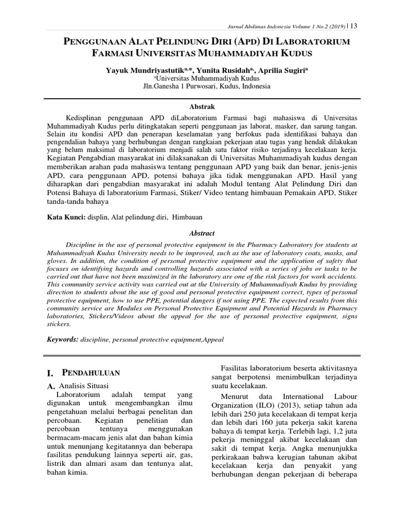 Peningkatan Disiplin Penggunaan APD Laboratorium | PDF