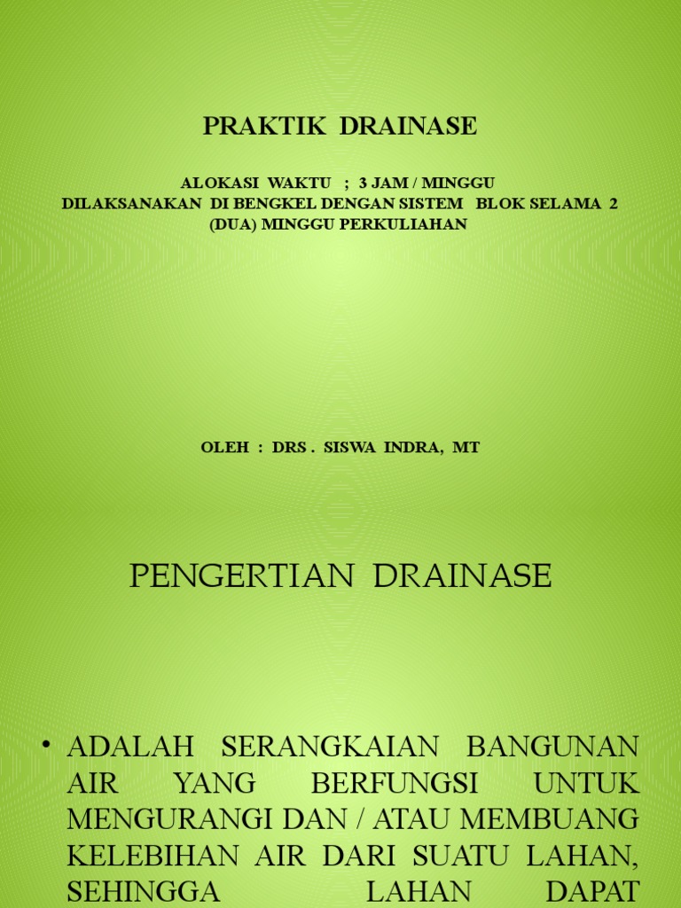 Praktik Drainase | PDF