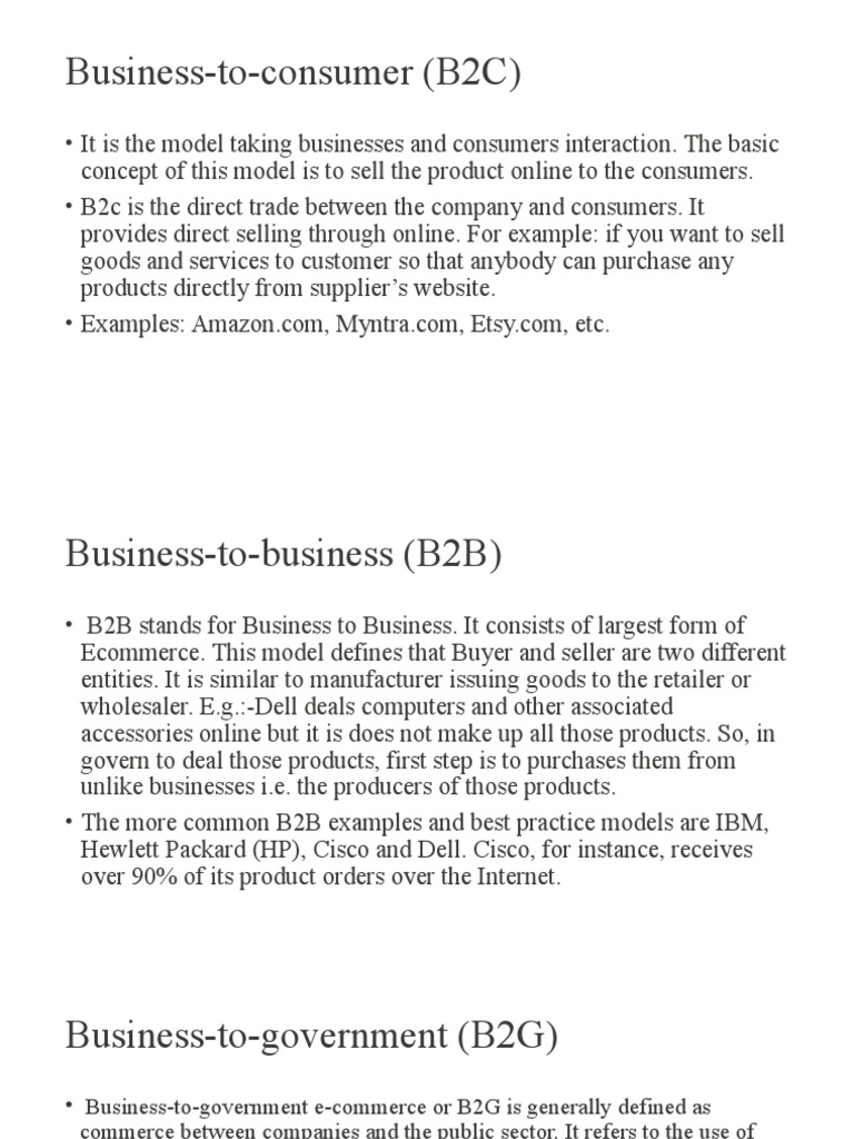 Business-To-Consumer (B2C) | PDF | Business Process | Business Economics