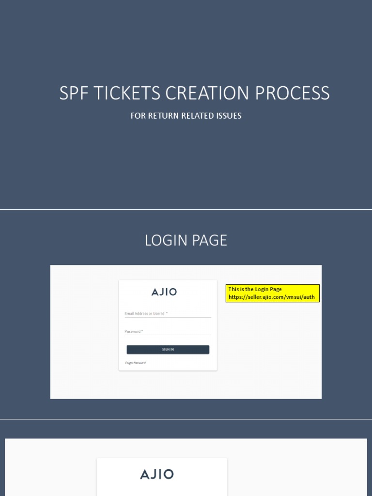 SPF Tickets Creation Process | PDF