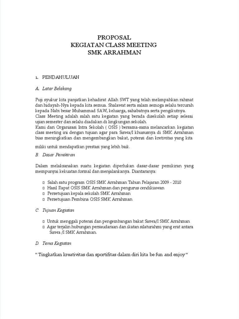 PDF Proposal Class Meeting | PDF