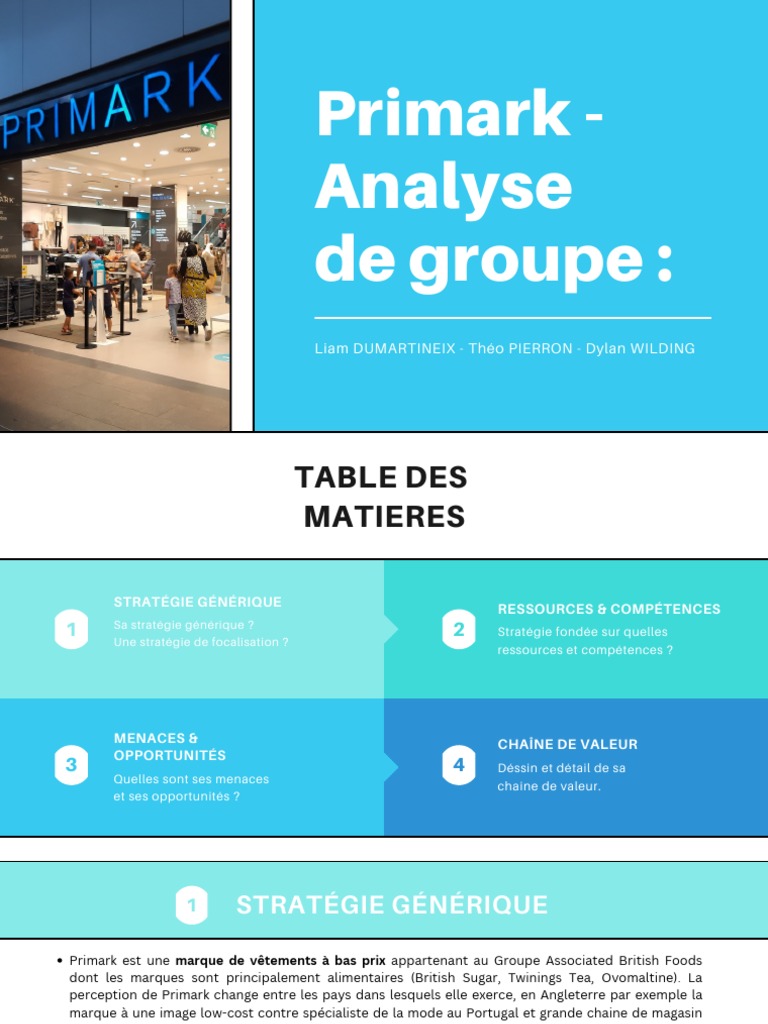 Primark - Marketing Analysis | PDF | Chaîne de valeur | Inflation