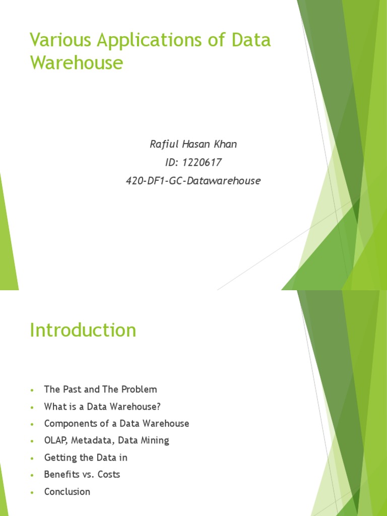 Various Applications of Data Warehouse | PDF | Data Warehouse | Databases