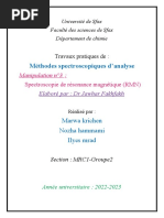 Table des déplacements chimiques RMN 1H | PDF