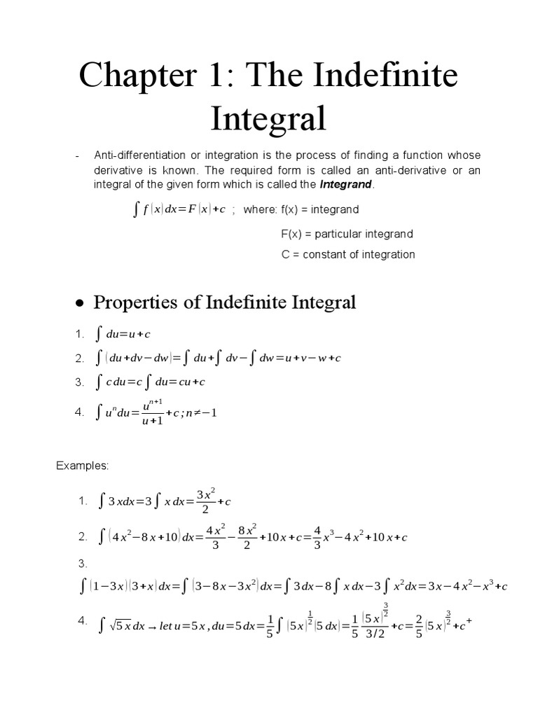 Integral Pdf Trigonometric Functions Integral