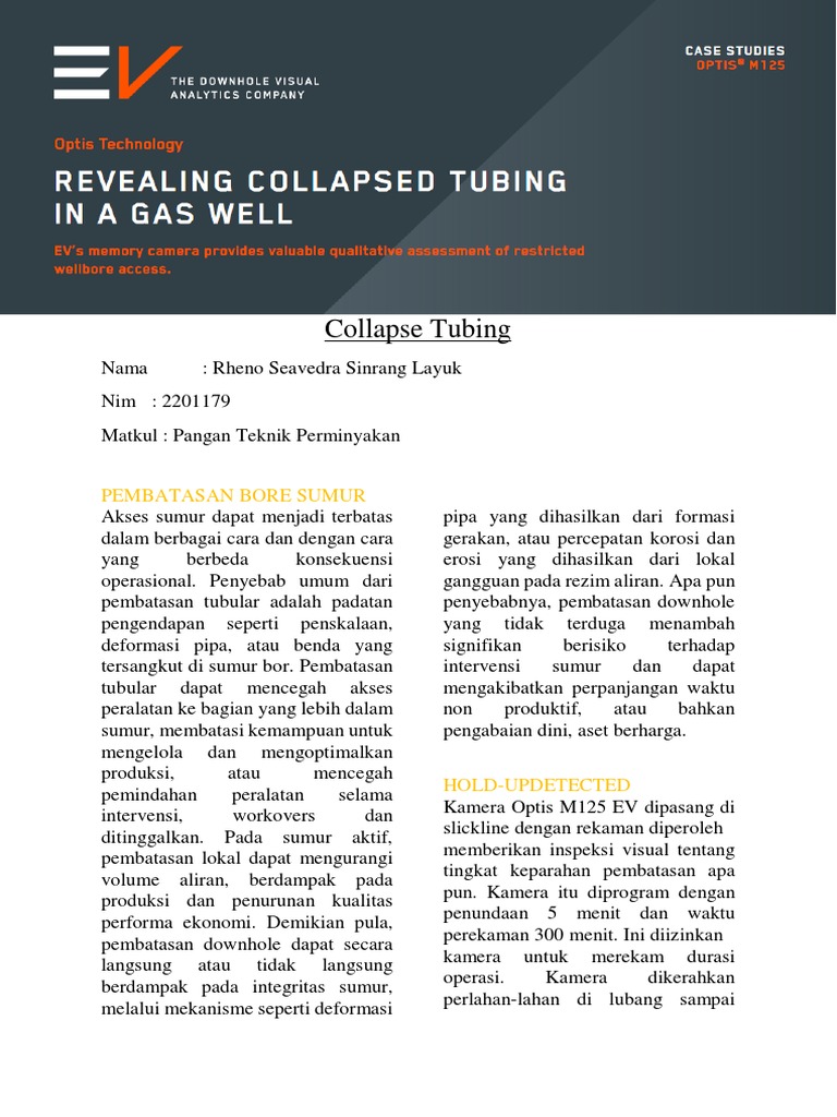 Collapse Tubing Rheno Seavedra Task | PDF