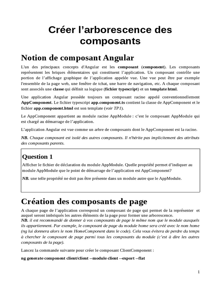 TP2.2 Component | PDF | Génie logiciel | Gestion informatique