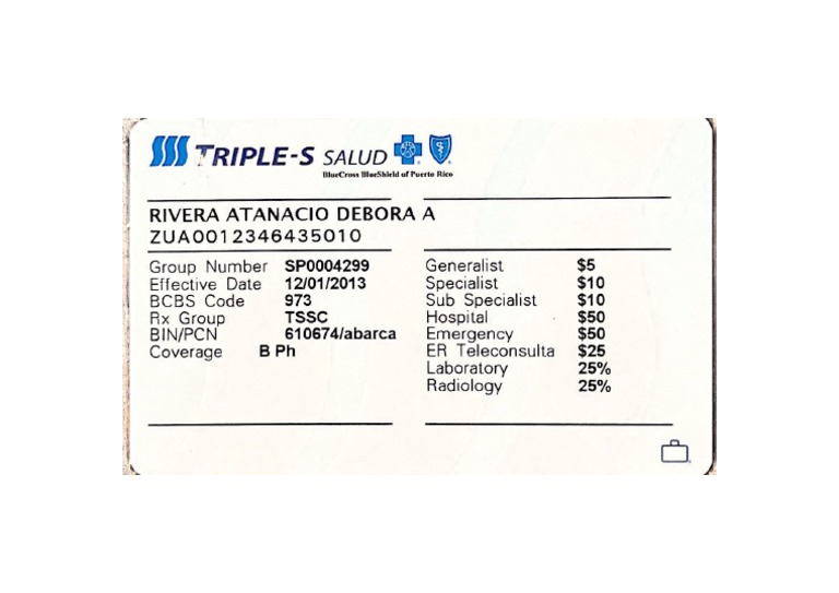 Tarjeta Plan Médico | PDF