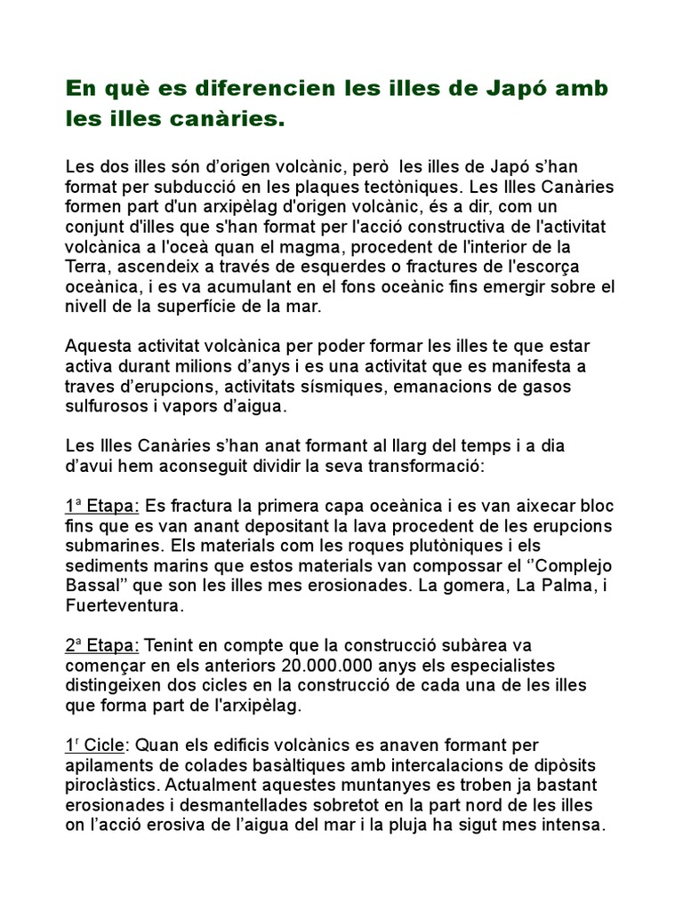Lles Illes de Japo I Canaries | PDF