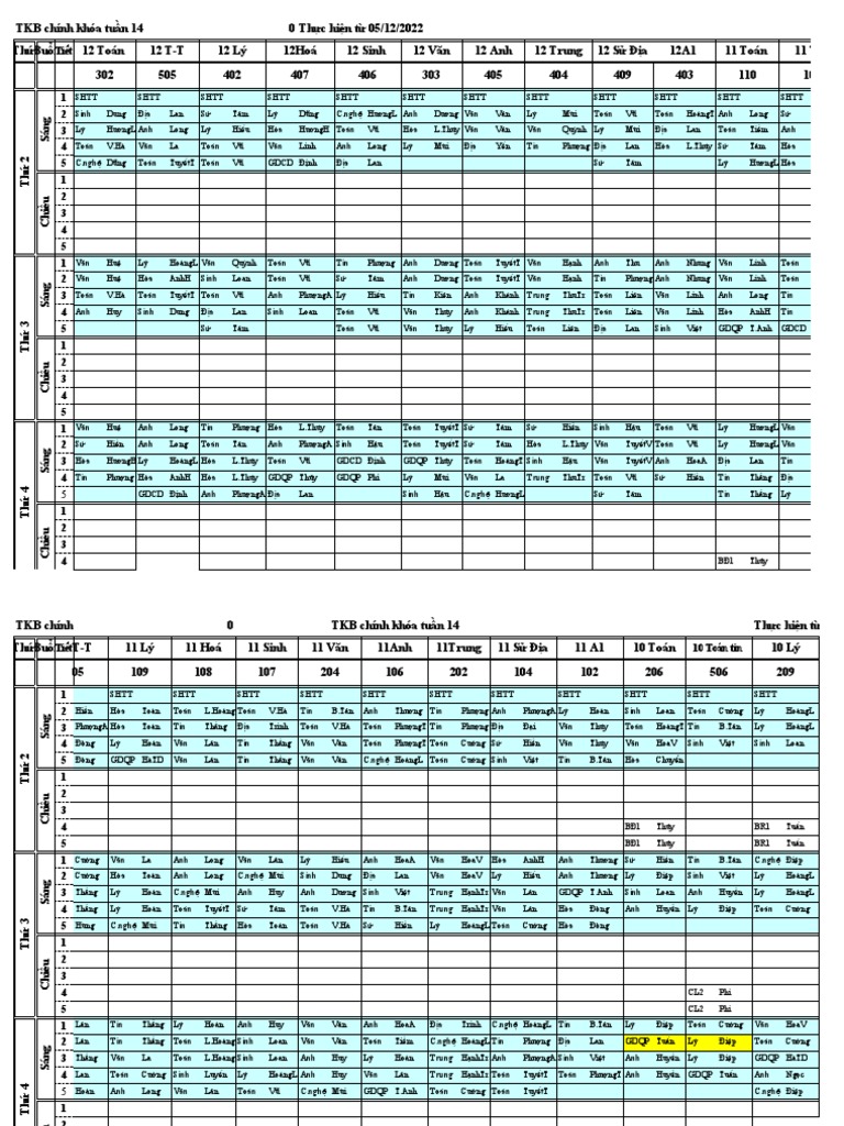 14-TIMETABLE_22-23 - G | PDF