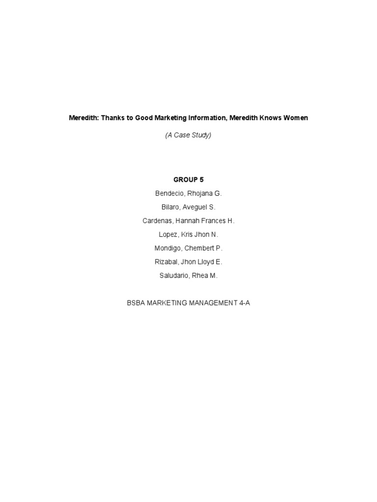 Meredith's Marketing to Women | PDF | Career & Growth | Self-Improvement