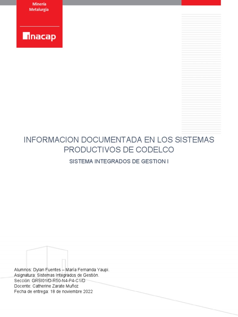 Sistema Integrado Codelco | PDF | Minería
