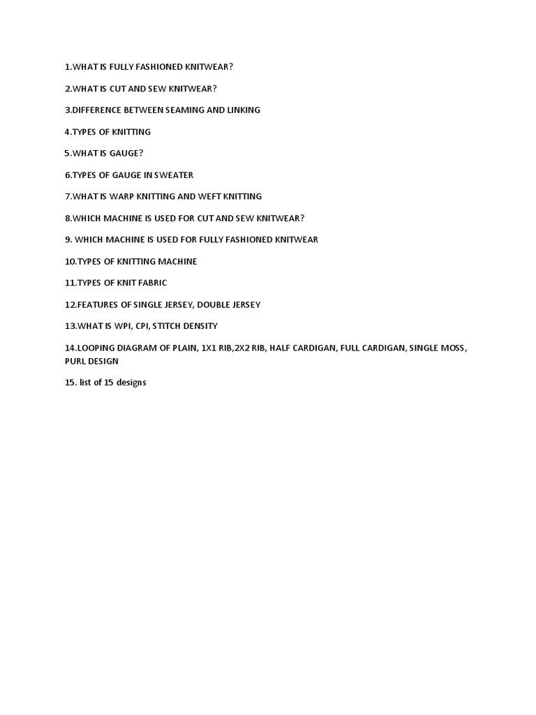 Sample Viva Question FFKT | PDF