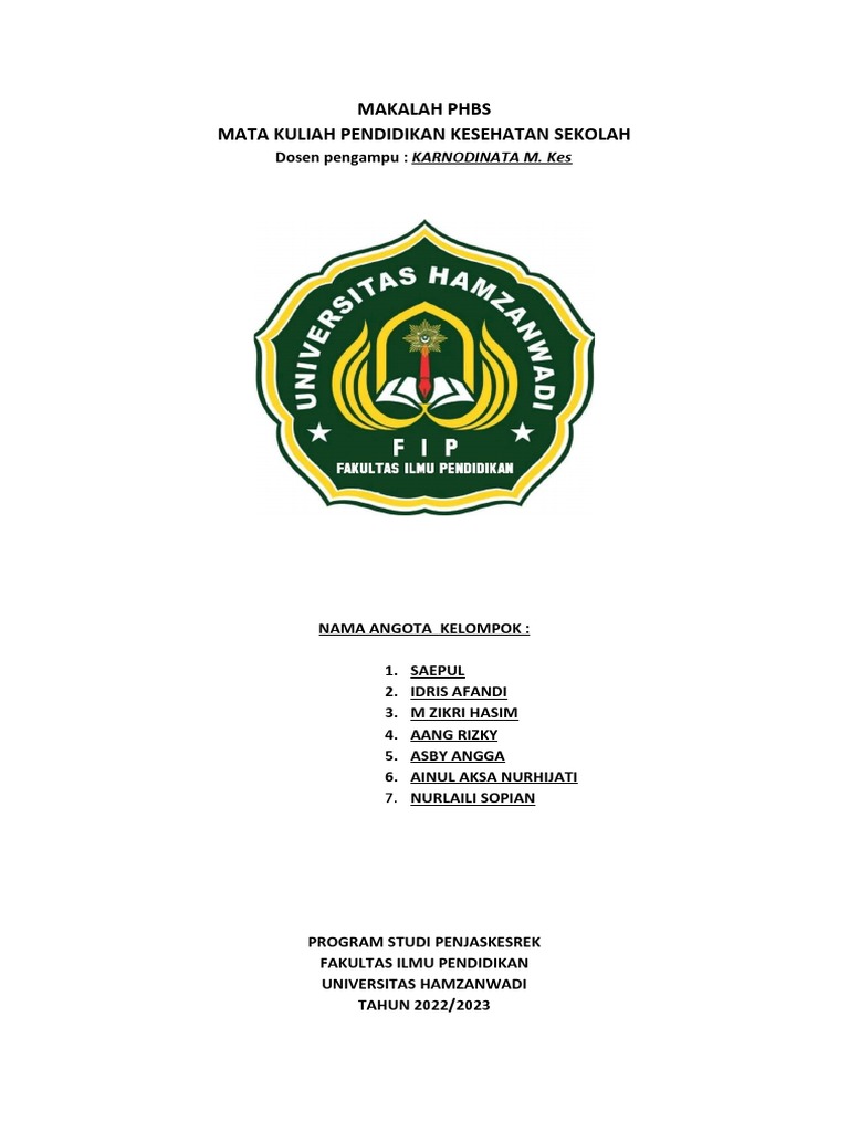 Makalah Phbs Ainul Aksa | PDF