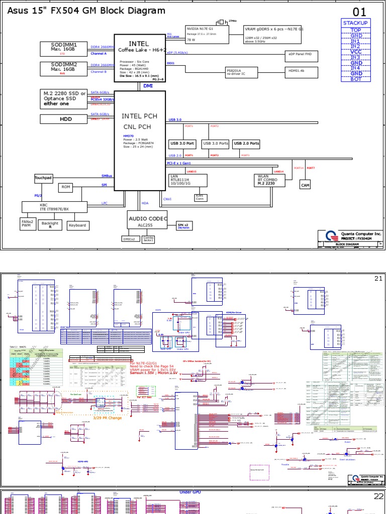 FX504GM 1.0 FX80GM Schematic | PDF | Computer Hardware | Computer Architecture