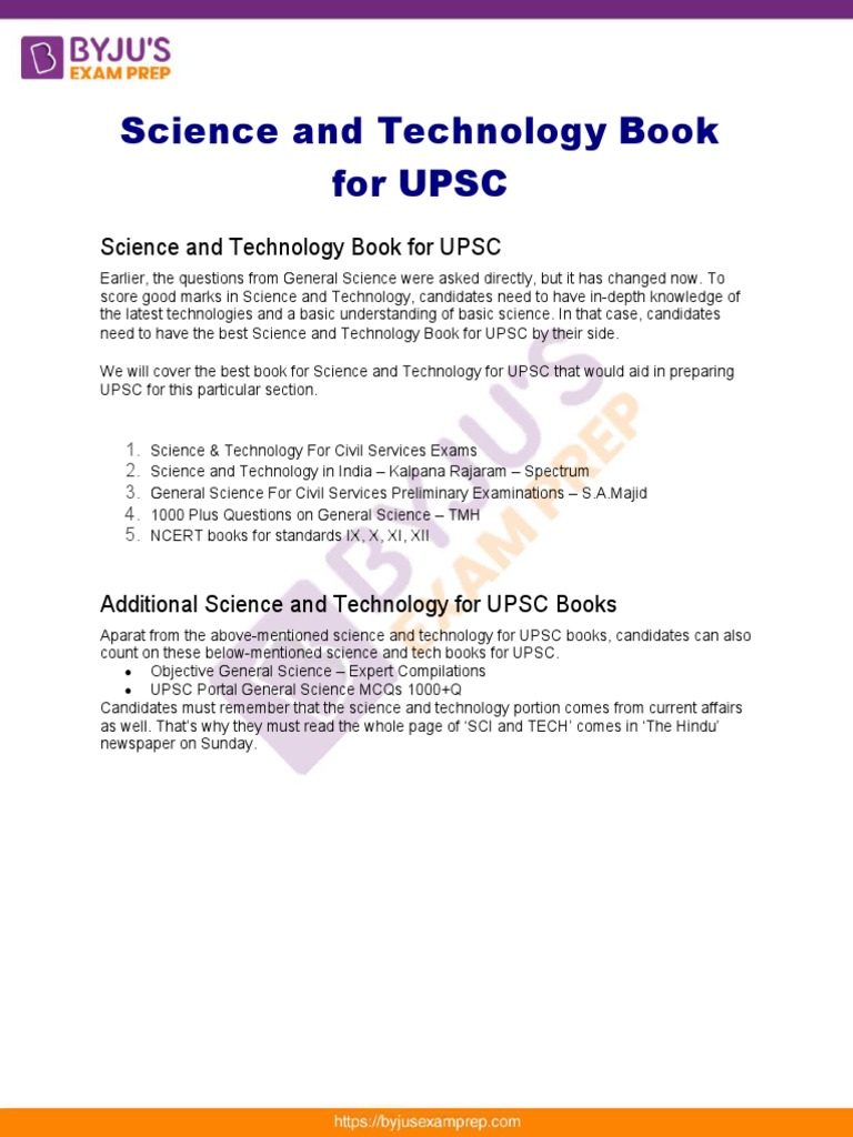 Science and Technology Book For Upsc 94 | PDF