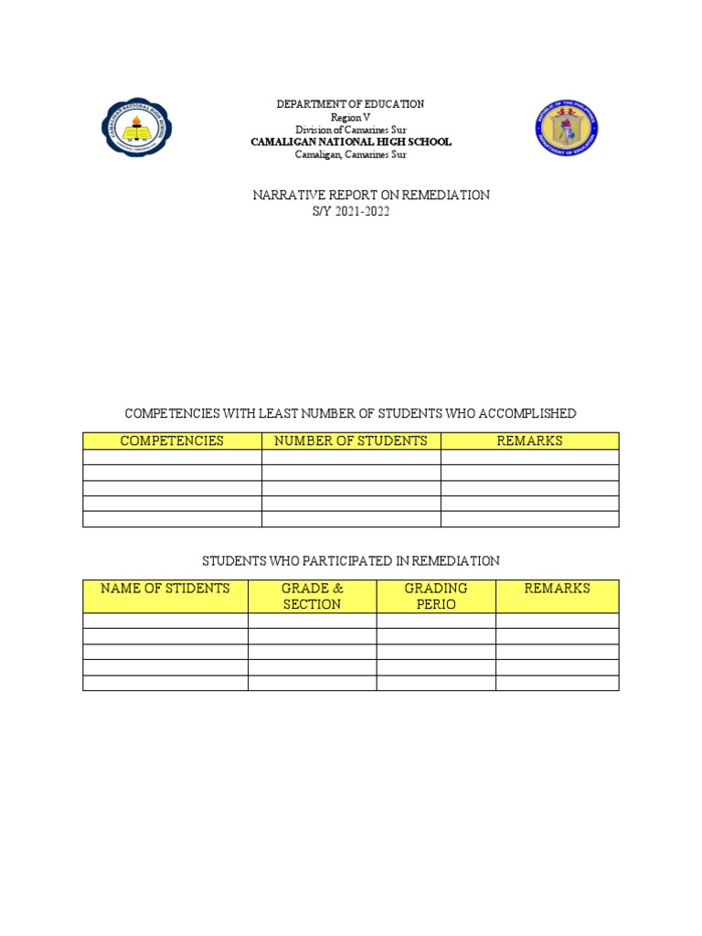Narrative Report On Remediation | PDF