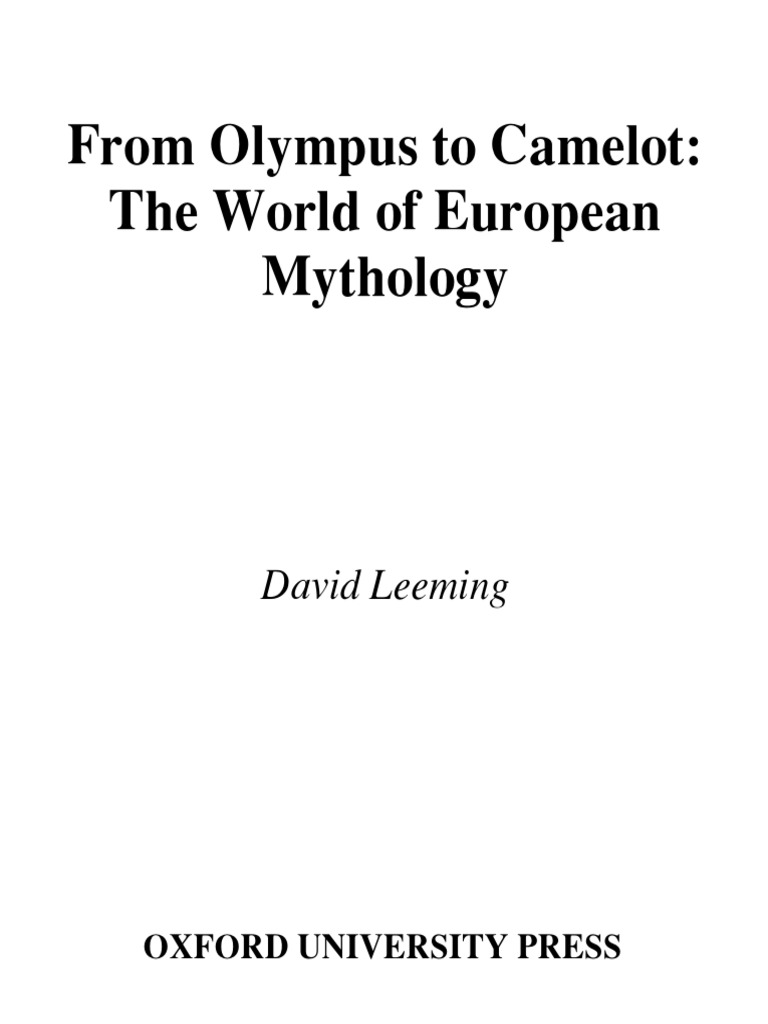 From Olympus To Camelot The World of European Mythology - Leeming | PDF ...