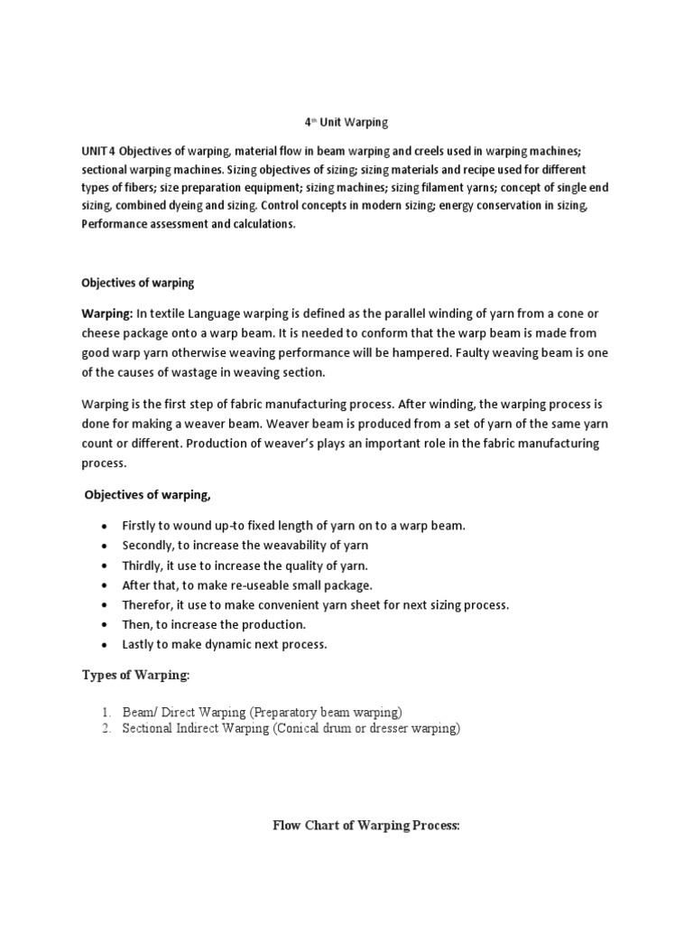 Warping | PDF | Weaving | Textiles