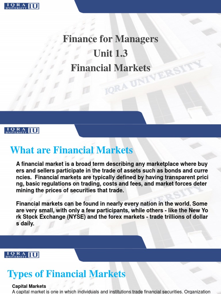 Financial Management Slides 1.3 | Download Free PDF | Financial Markets ...