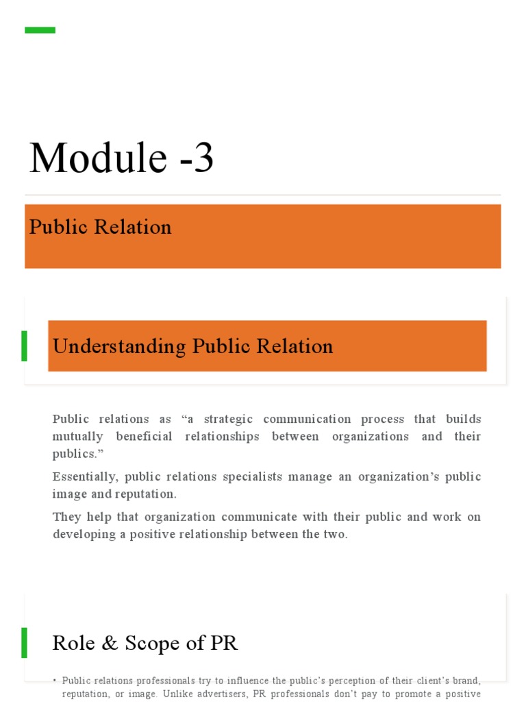 Public Relations Module Summary | PDF | Public Relations | Crisis Management
