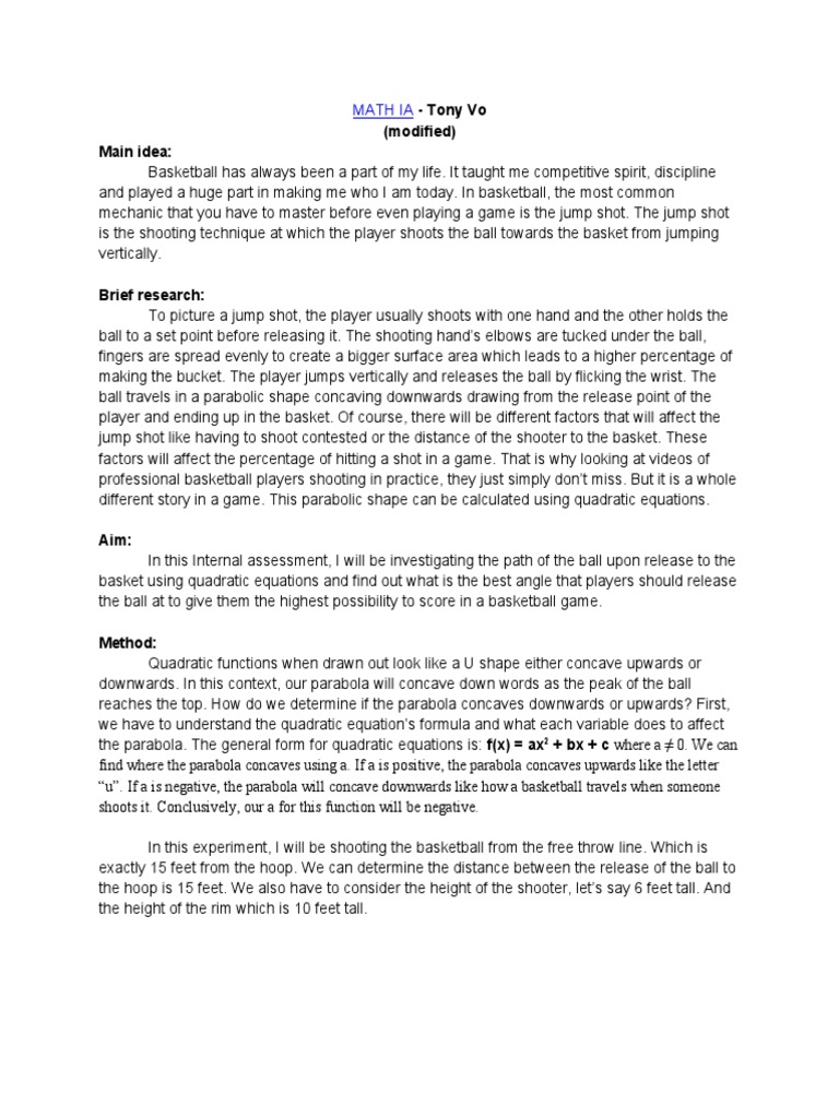 Math Ia | PDF | Quadratic Equation | Mathematics