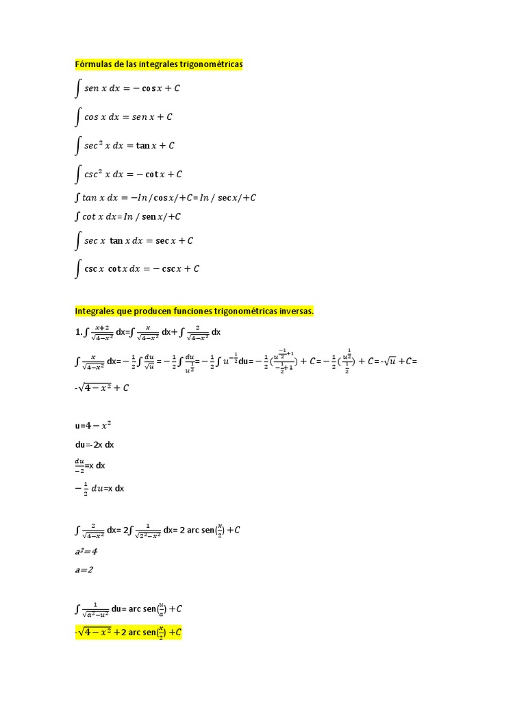 Aclaraciones Ejercicios de Integrales de La Practica 1 | PDF | Integral ...