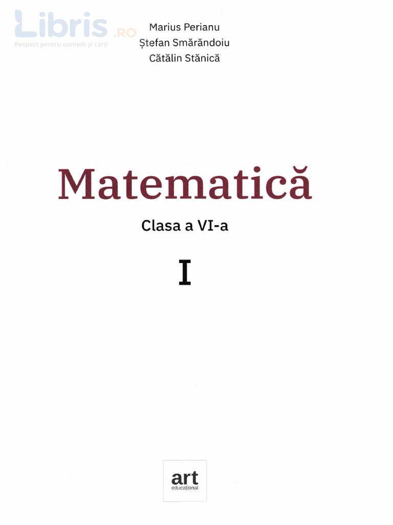 Matematica - Clasa 6 Sem.1 - Marius Perianu, Stefan Smarandoiu, Catalin ...
