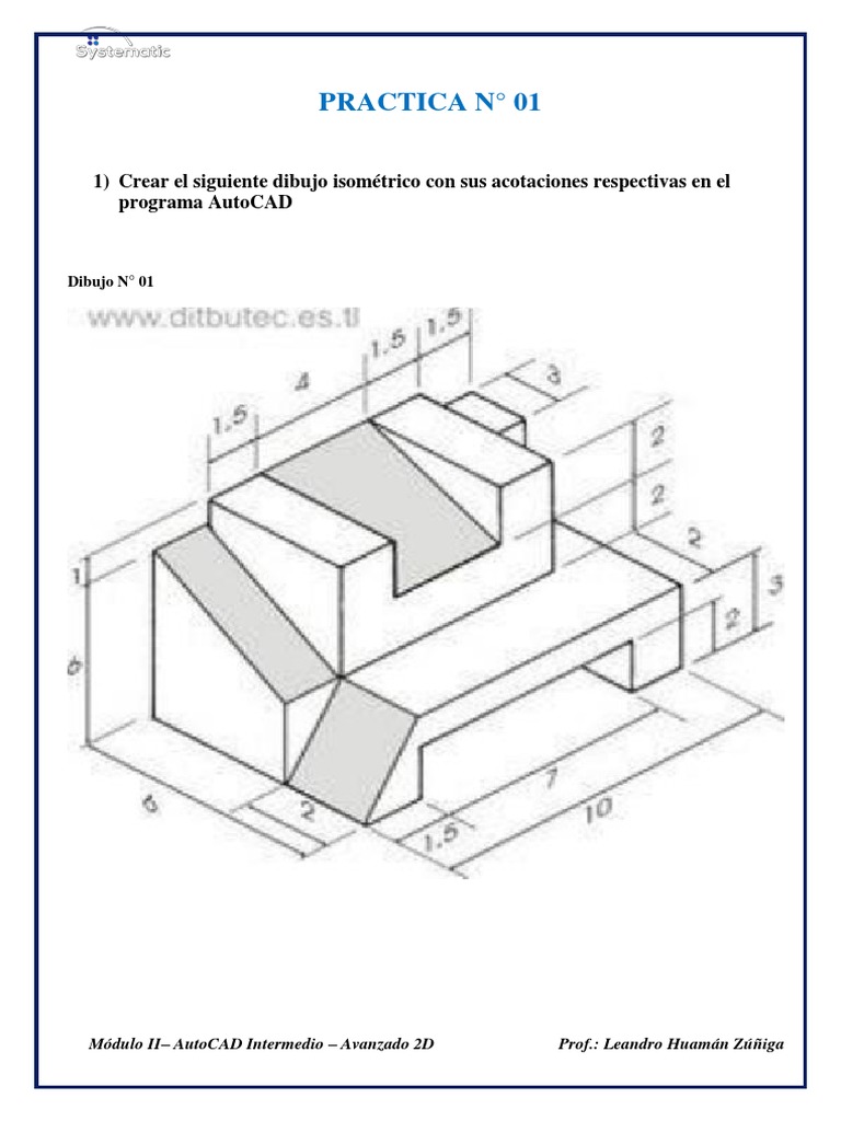 Practica 01 Autocad Inter - Avanz 2d | PDF