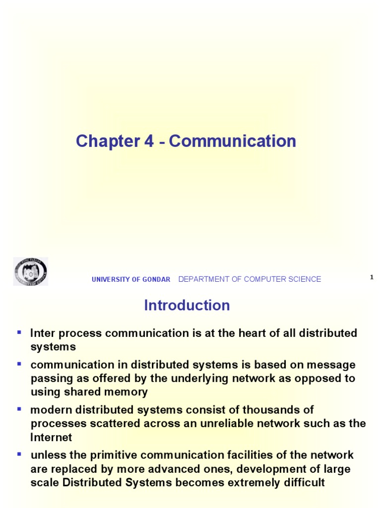 Chapter 4-Communication | PDF | Osi Model | Transmission Control Protocol