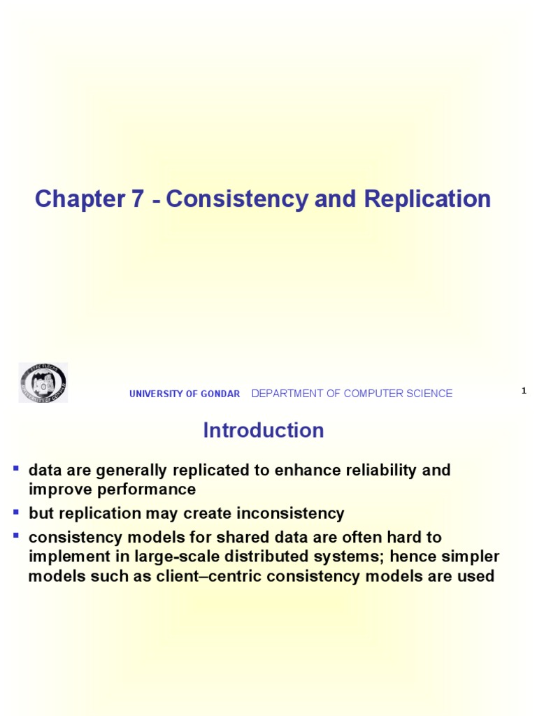 Replication & Consistency Models | PDF | Replication (Computing) | Cache (Computing)