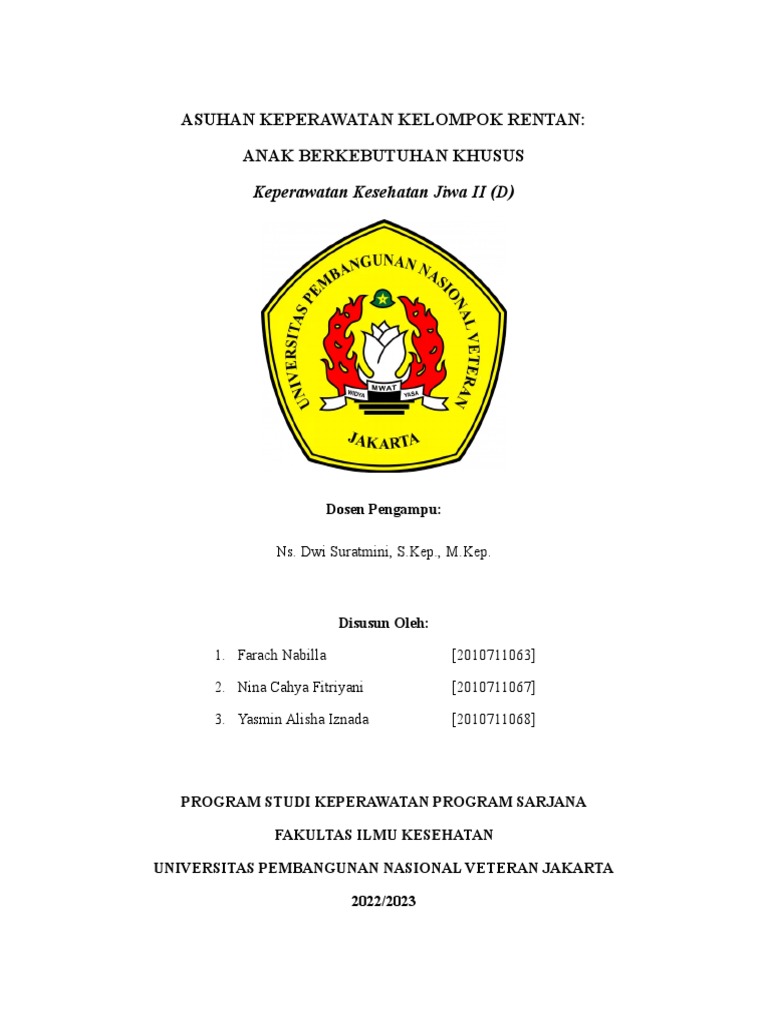 Kel.1 - Makalah Askep Jiwa Rentan - Abk | PDF | Pengembangan Diri