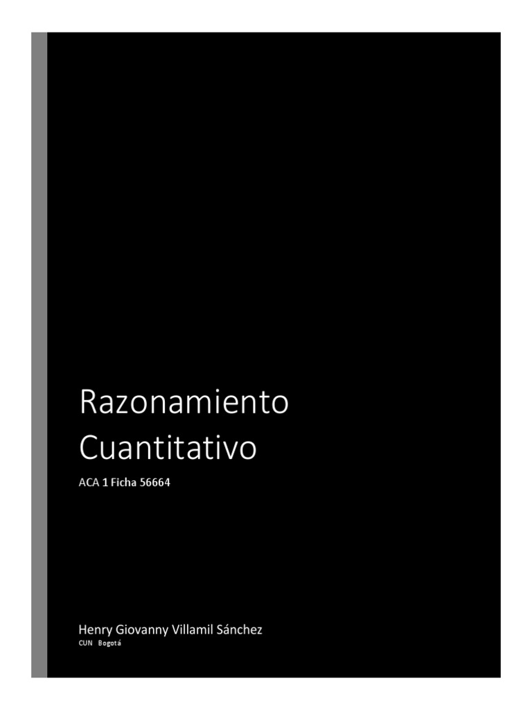ACA 1 Razonamiento | PDF | Métodos y materiales de enseñanza