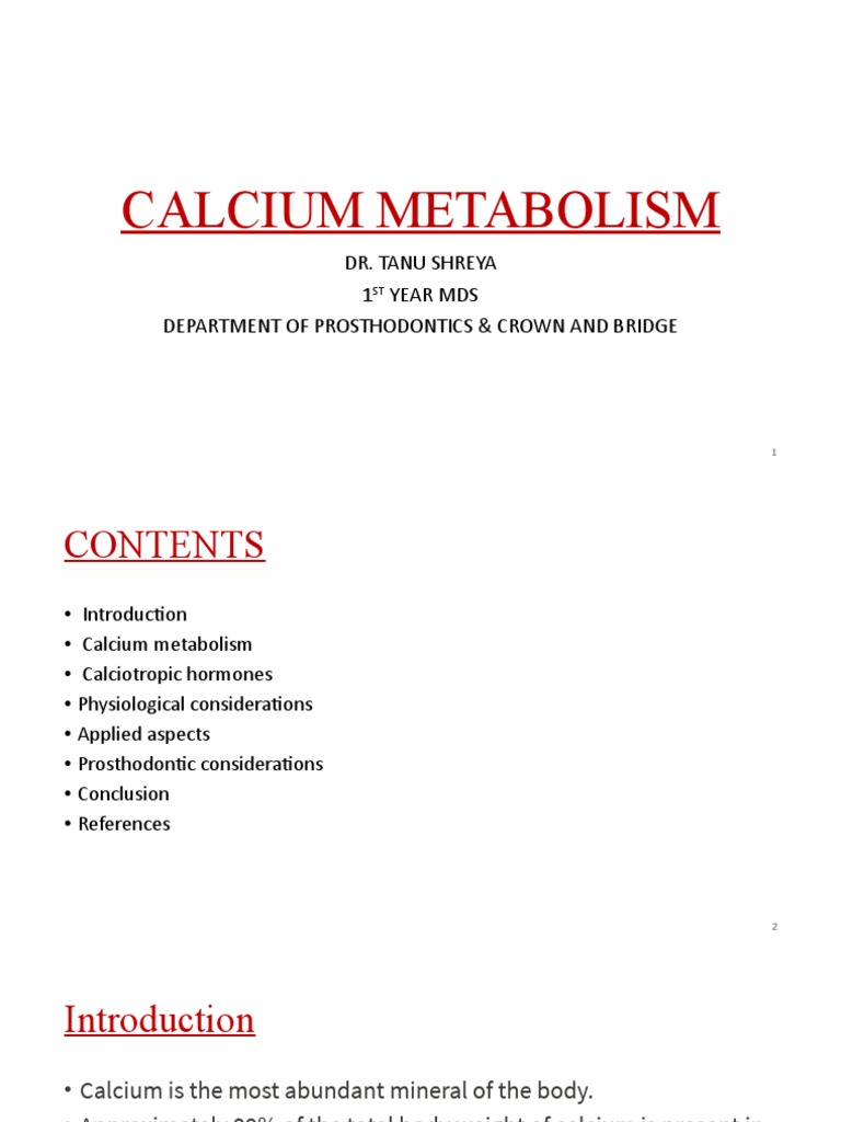 Calcium Metabolism | PDF | Osteoporosis | Bone