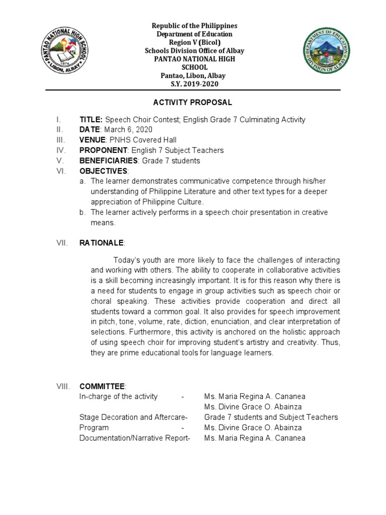 Culminating Activity Activity Proposal | PDF | Linguistics | Human ...