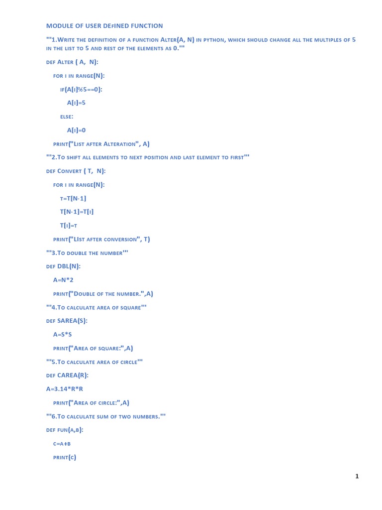 Module of User Deined Function3 | PDF | My Sql | Computing