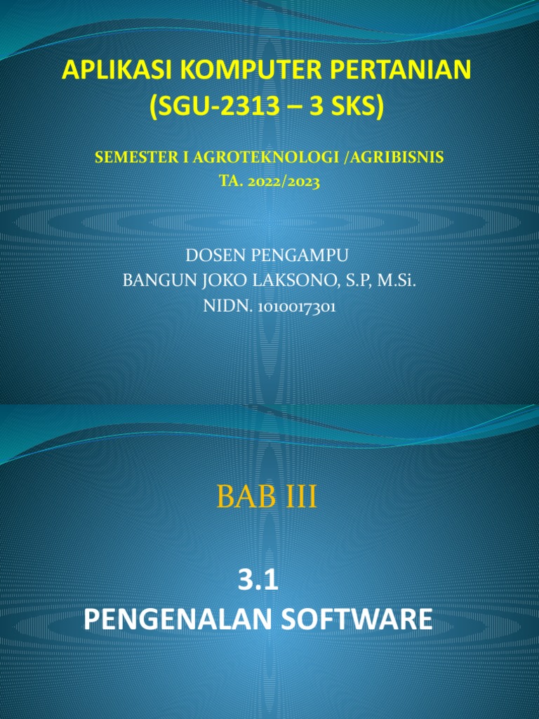 Tm3. Bab III. Pengenalan Dan Instalasi Software | PDF