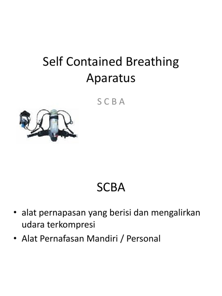 Self Contained Breathing Aparatus Pdf