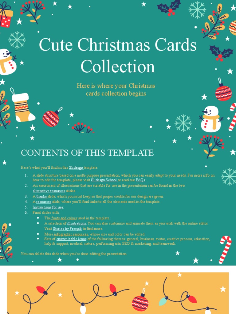 Cute Christmas Cards Collection | PDF | Christmas | Christmas And ...