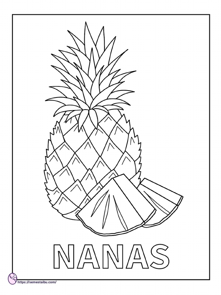 Gambar Mewarnai Buah Nanas | PDF
