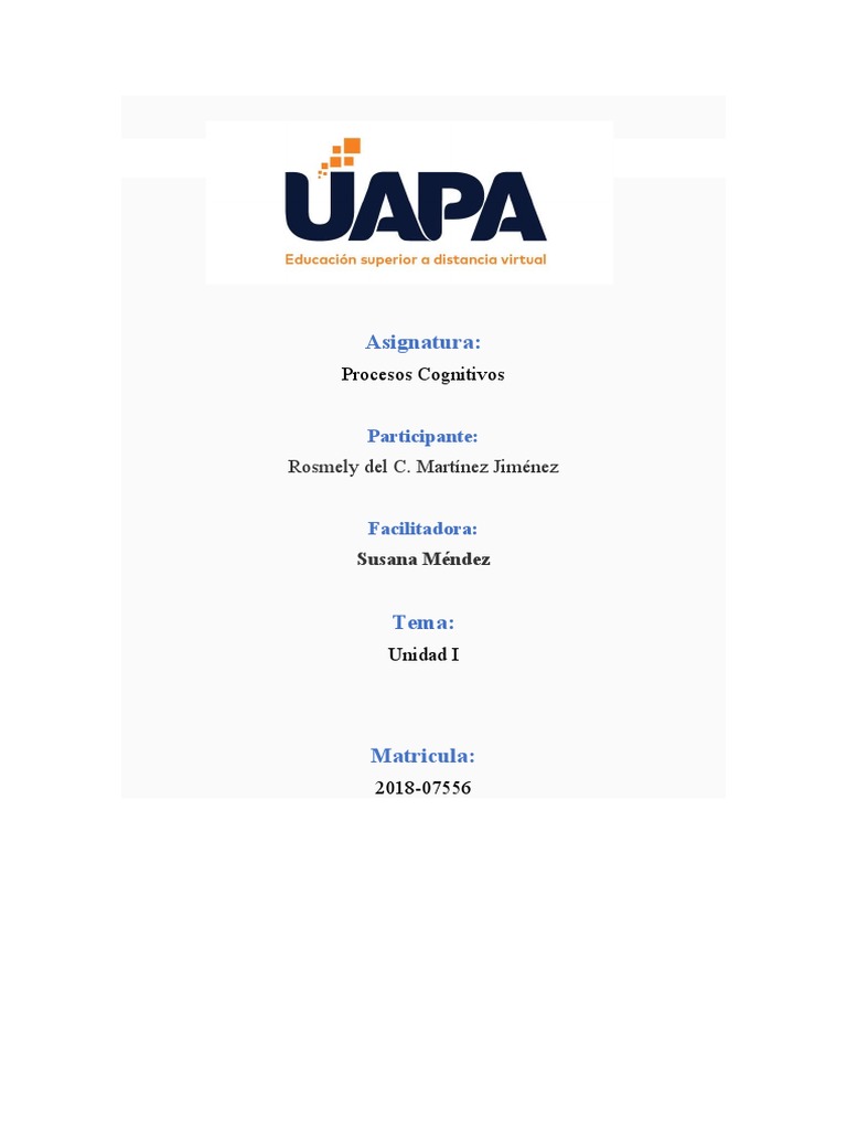 Tarea 1 de Procesos Cognitivos (1) Rosmely | Descargar gratis PDF ... Tarea 1 de Procesos Cognitivos (1) Rosmely | Descargar gratis PDF ...