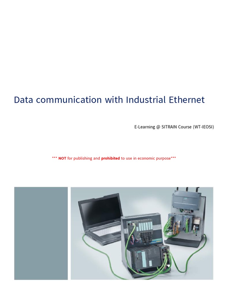 E Learning - SITRAIN - Data Communication With Industrial Ethernet (WT ...