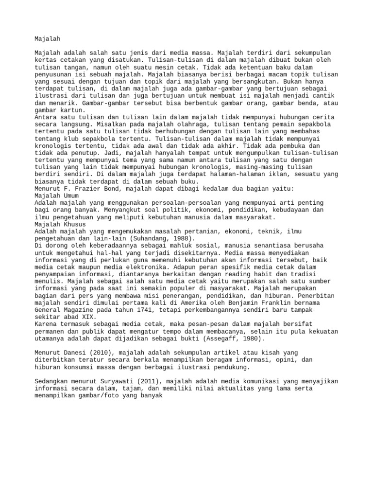 Majalah | PDF | Sejarah