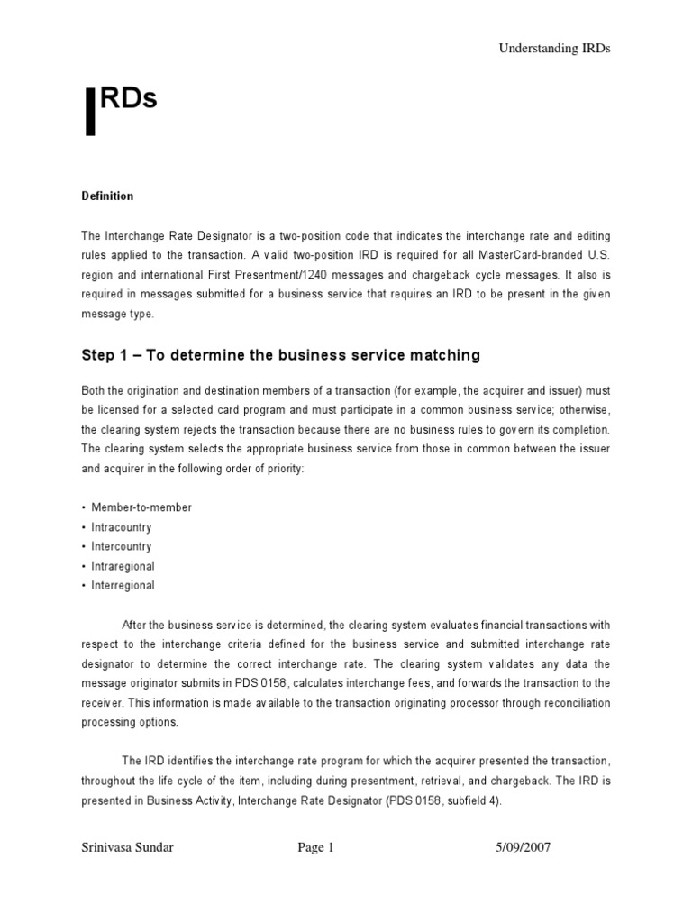 IRDs | PDF | Computing | Business
