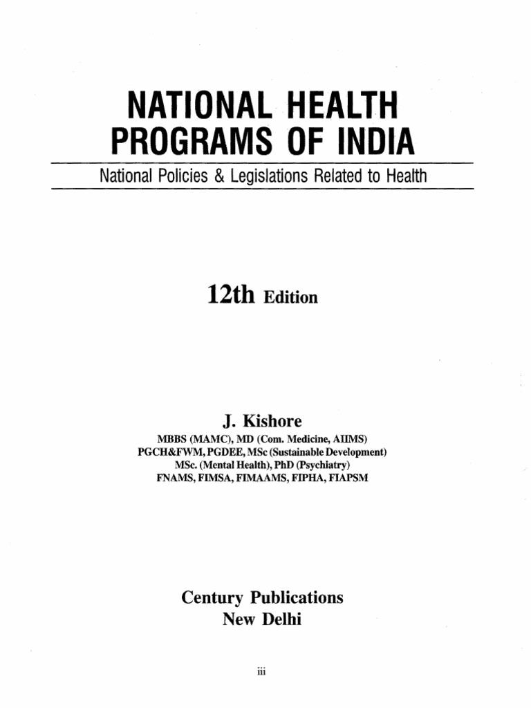 NHP Jugal Kishore | PDF | Tuberculosis | Employment