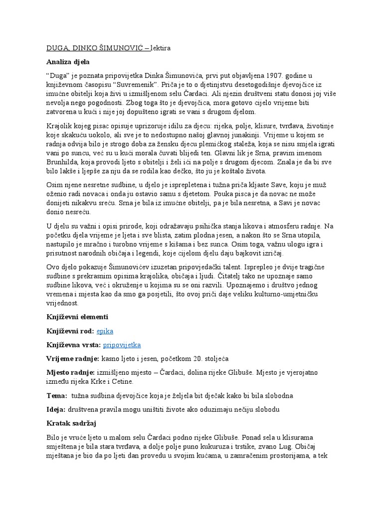 D.Šimunović, Duga | PDF