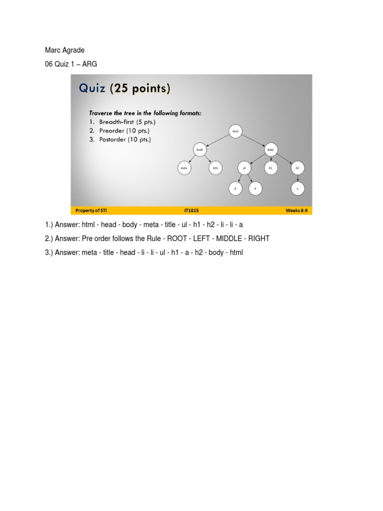 06 Quiz 1 - ARG | PDF