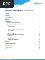 Lesson 4 - Cell Modifications | PDF | Cell Adhesion | Cell (Biology)