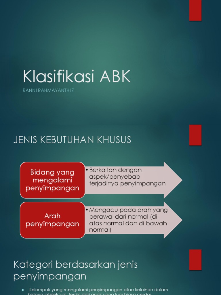 Klasifikasi ABK | PDF