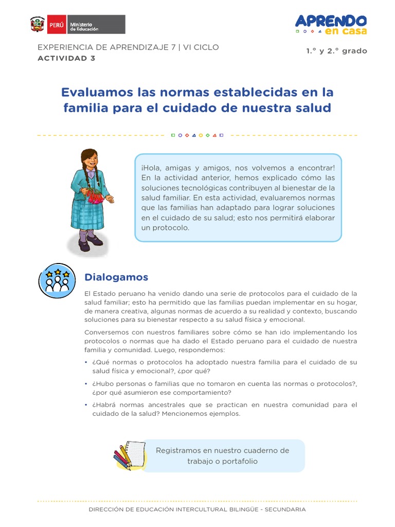 Exp7 Eib Andino Secundaria 1y2 Exploramos Actividad 3 | PDF | Aprendizaje | Las emociones